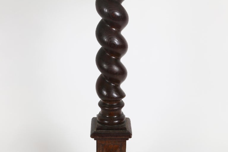 Pair of Mahogany Spindle Lamps at 1stDibs