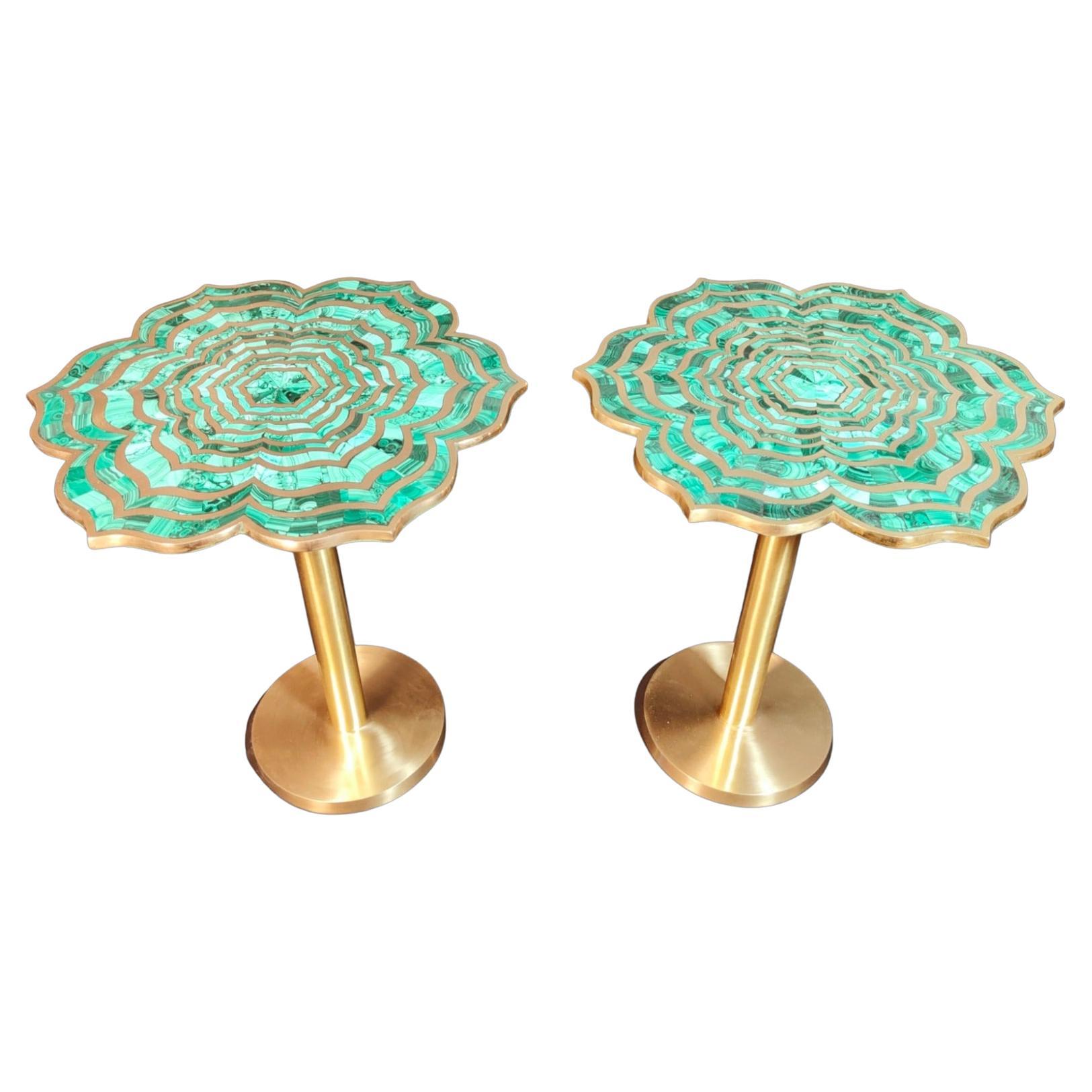 Expressive Italian Malachite Table at 1stDibs