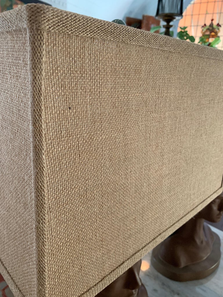 Pair of Male and Female Bust Lamps with Custom Shades For Sale at 1stDibs