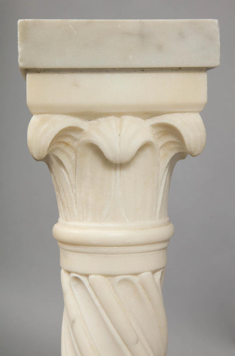 Pair of Marble Columns For Sale at 1stDibs