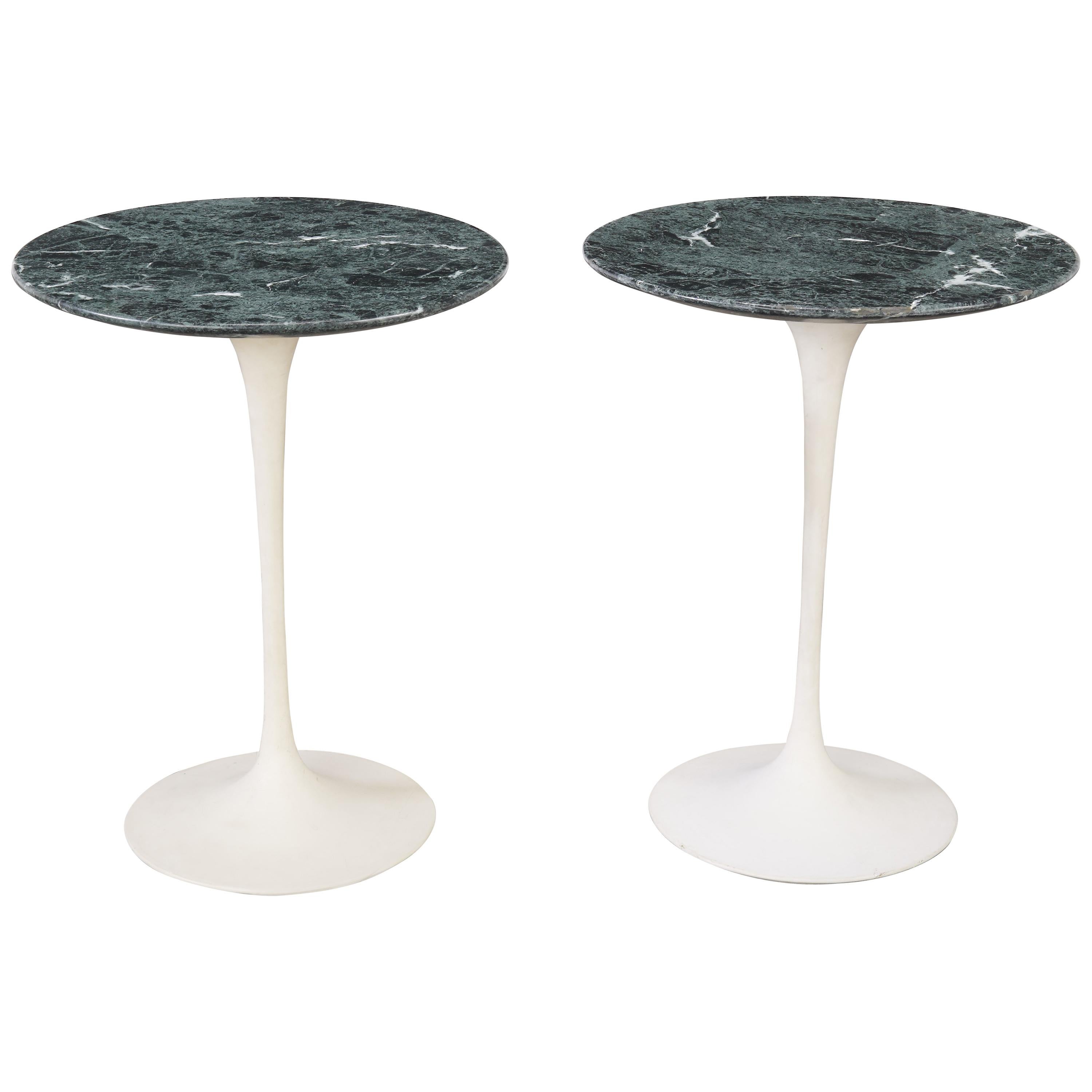 Pair Of Warren Platner Knoll Marble Side Tables/End Tables at 1stdibs