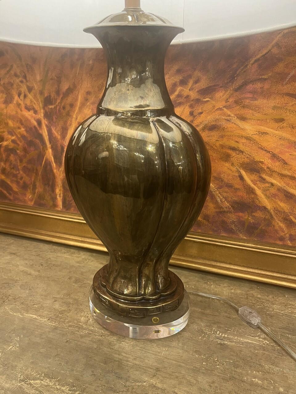 Pair of Marbro Brass Table Lamps For Sale at 1stDibs