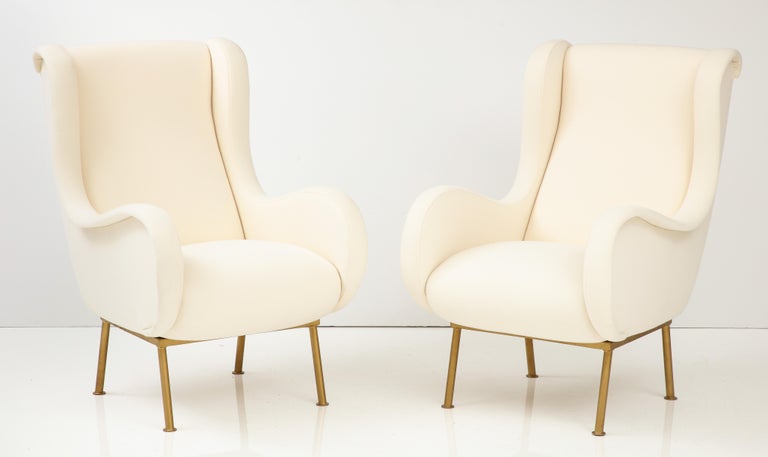 Pair of Marco Zanuso for Arflex 'Senior' Lounge Chairs, Italy, circa ...