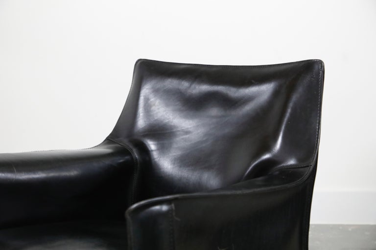 Pair of Mario Bellini for Cassina "Cab 414" Lounge Chairs, Signed ...