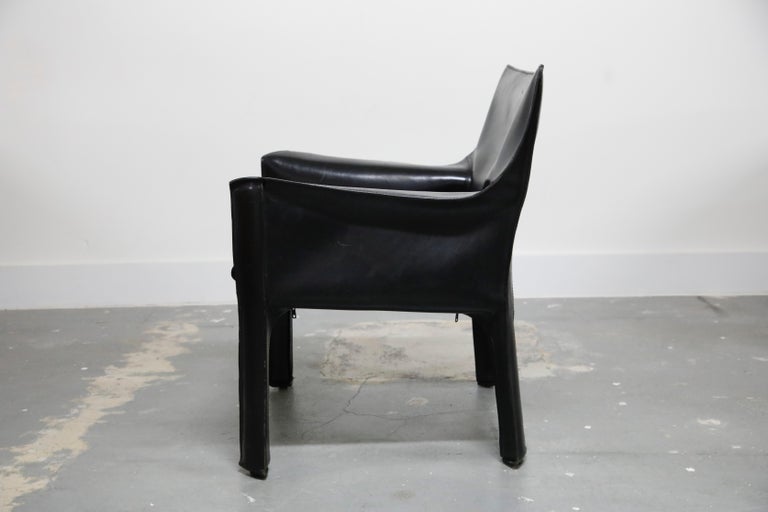 Pair of Mario Bellini for Cassina "Cab 414" Lounge Chairs, Signed ...