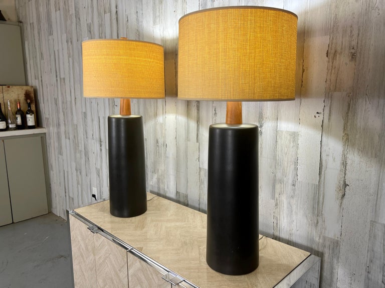 Pair of Martz Ceramic Table Lamps by Jane and Gordon Martz at 1stDibs