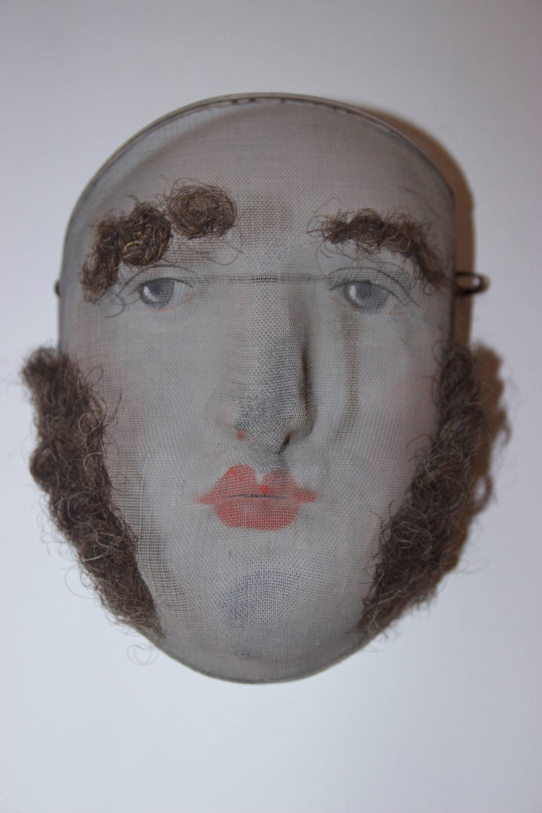 Pair of Masks, Fine and Decorative Wire Mesh, Nice Carnival Mask, circa ...