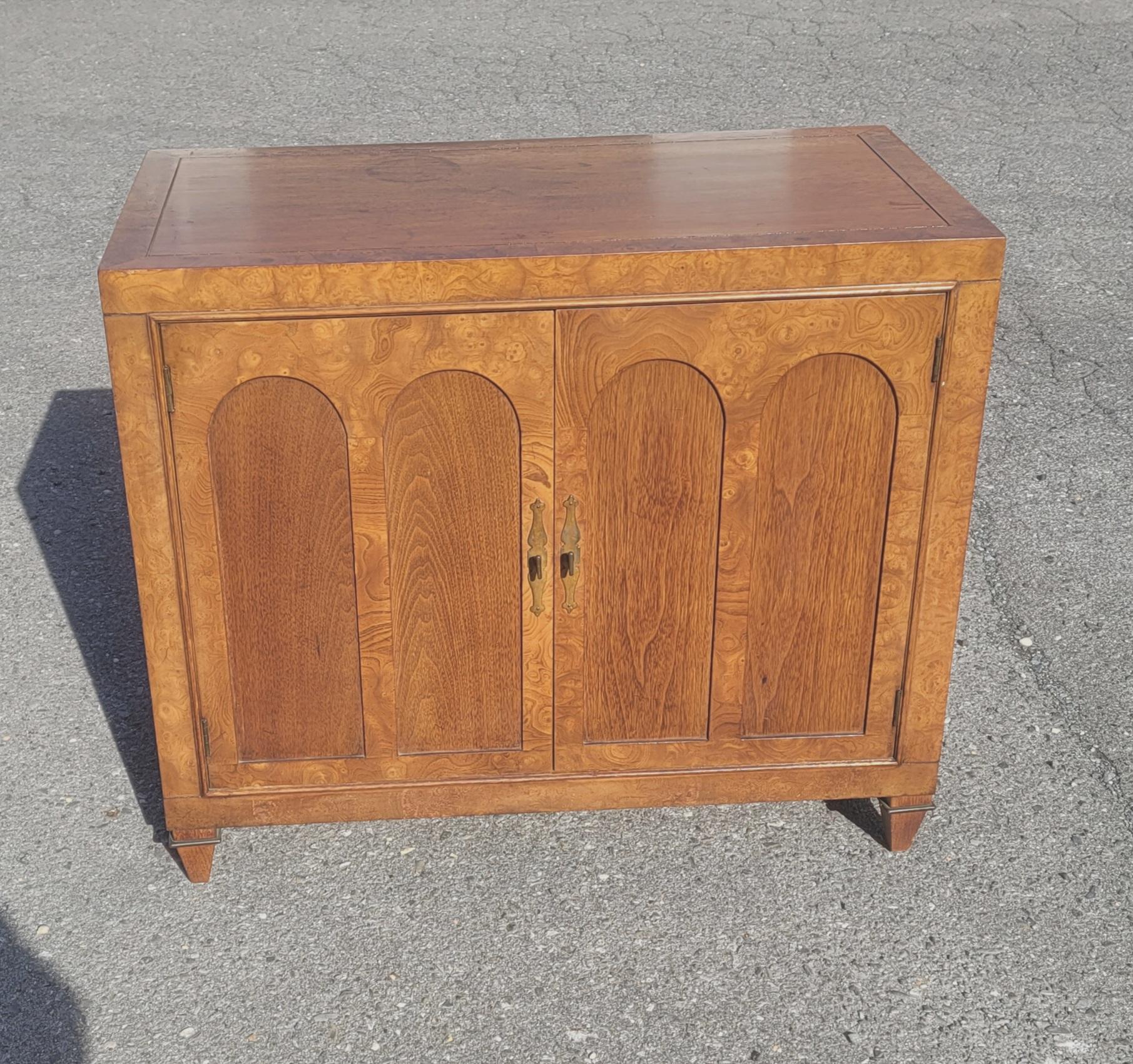 Pair of Mastercraft Burled and Walnut Colonnade Cabinets Credenza ...