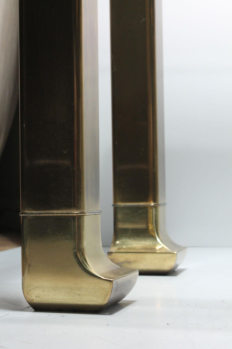 Pair of Mastercraft Glass Console Tables in the Asian Oriental Taste ...