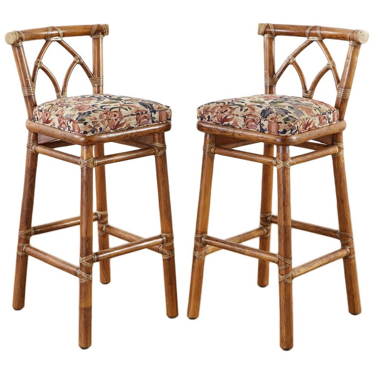 Pair of McGuire Organic Modern Rattan Bar Stools at 1stDibs | organic ...