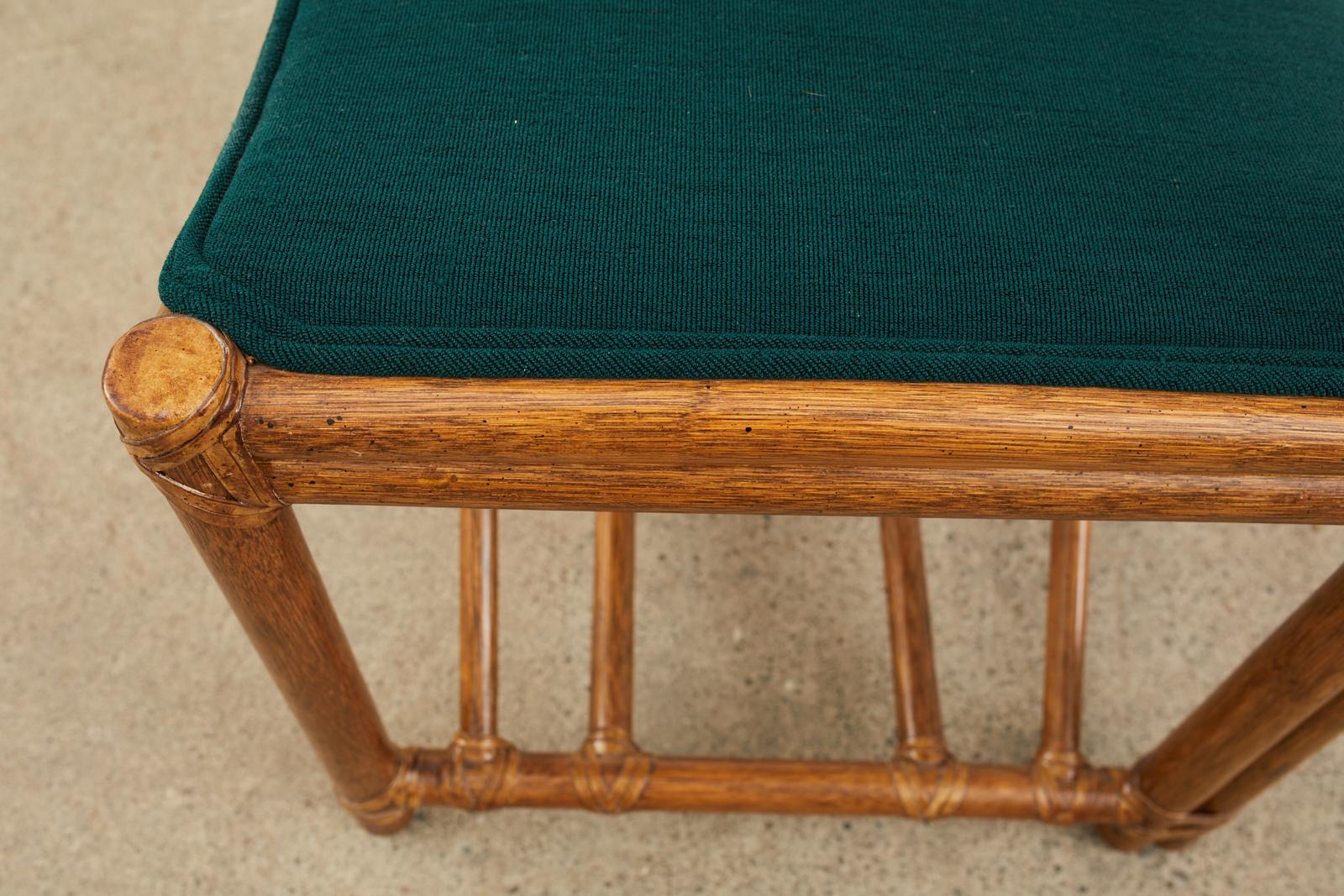 Pair of McGuire Rattan Caned Directors Style Dining Chairs For Sale at ...