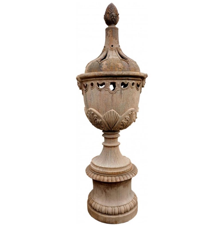 Pair of Medicean Tuscan Brazier, Large in Terracotta with Base End 19th ...