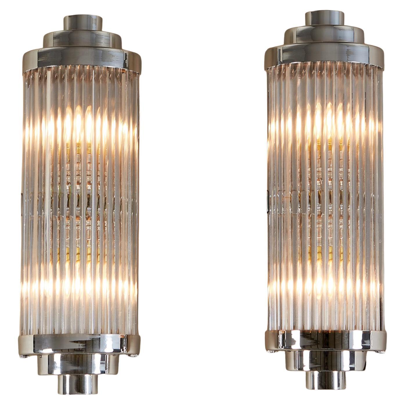 Pair of Medium Italian Brass Ravello Wall Lights with 3 Tier Detail For Sale at 1stDibs