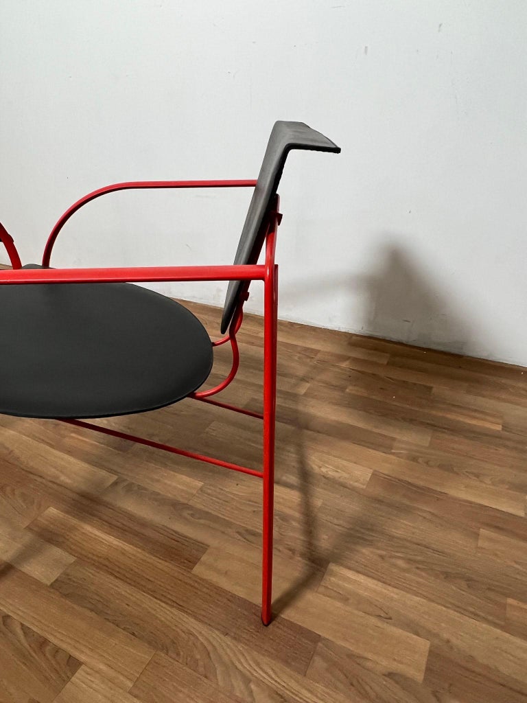 Pair of Memphis Era Arm Lounge Chairs Circa 1980s For Sale at 1stDibs