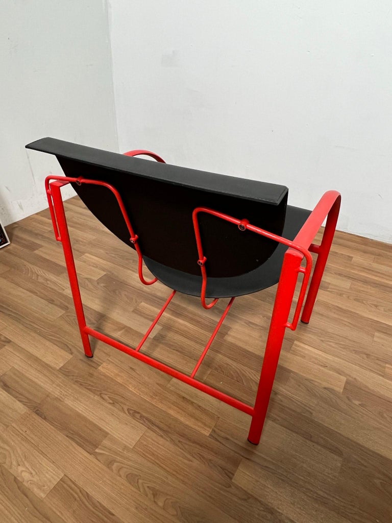 Pair of Memphis Era Arm Lounge Chairs Circa 1980s For Sale at 1stDibs