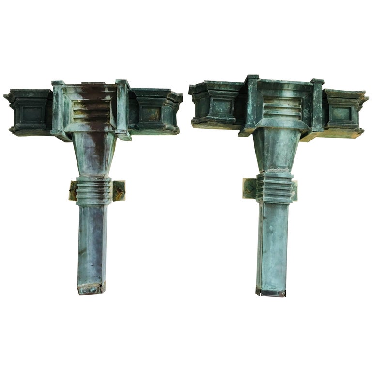 Pair of Metal Architectural Elements at 1stDibs