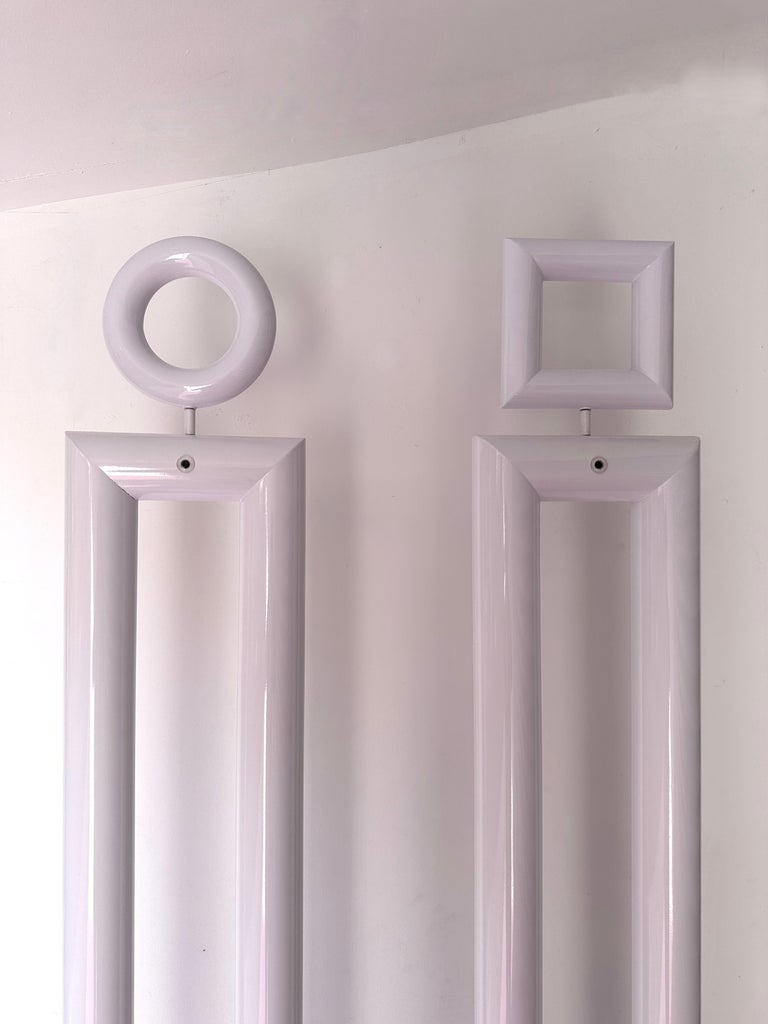 Pair of Metal Floor Lamps Boy and Girl by Remo Buti for Neofos, Italy ...