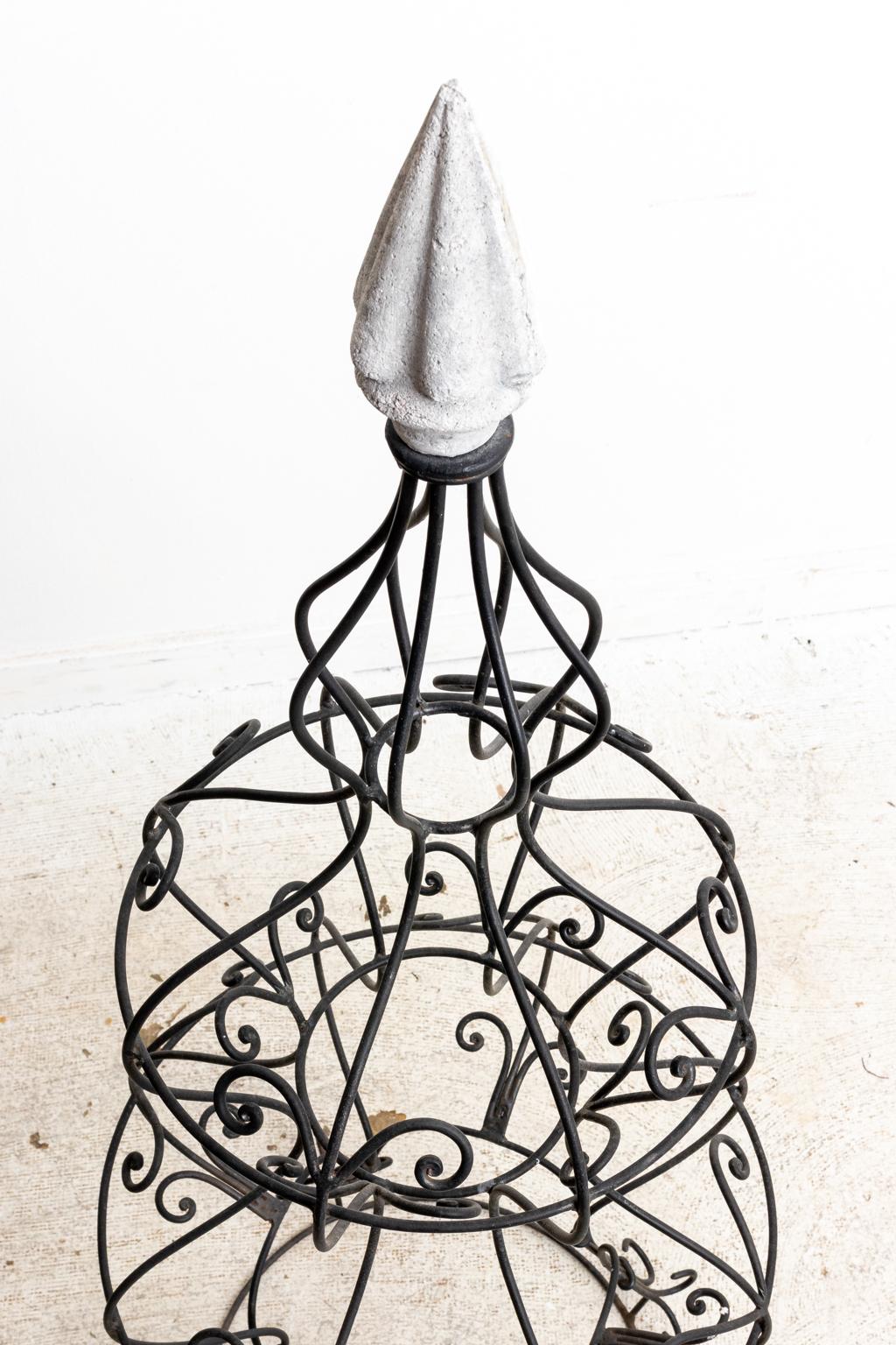 Pair of Metal Garden Finials at 1stDibs