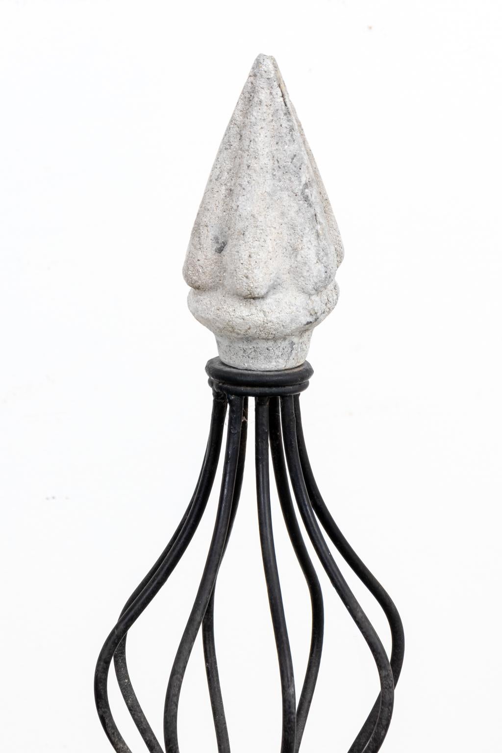 Pair of Metal Garden Finials at 1stDibs