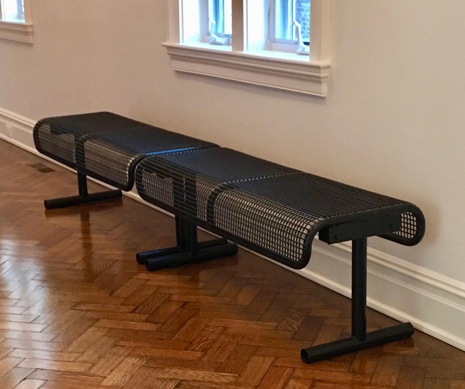 Pair of Metal Mesh and Tubular Steel Benches at 1stDibs | metal mesh ...