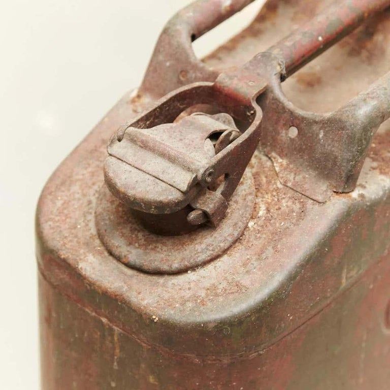 Pair of Metal Military Red and Blue Gasoline Tanks, circa 1950 For Sale ...