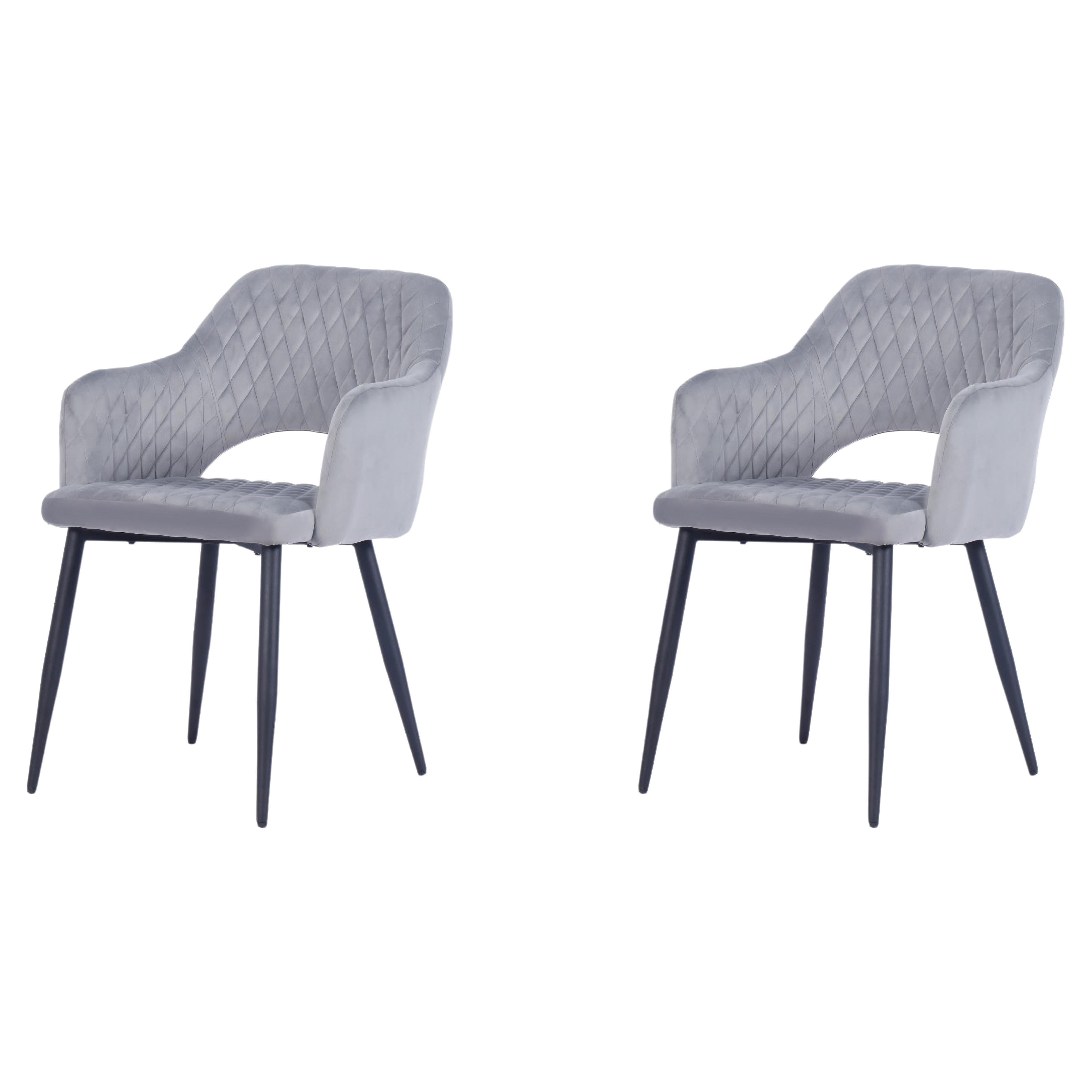 Pair of New Velvet Upholstered Armchairs For Sale at 1stDibs