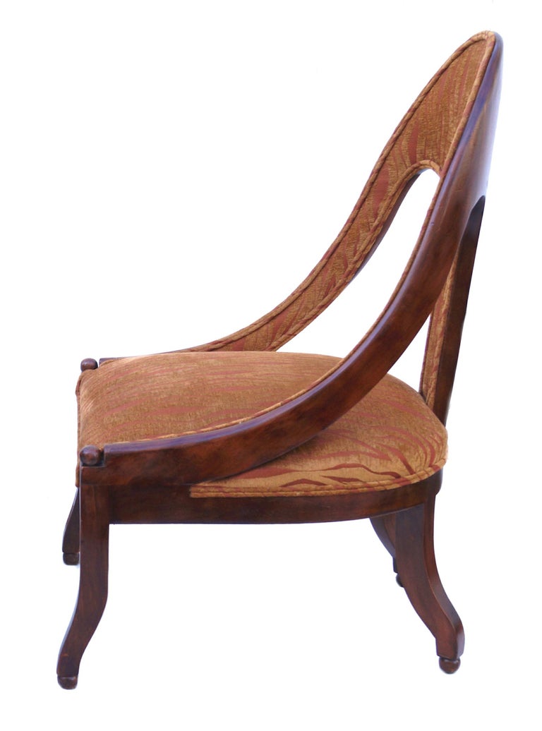 Pair of Michael Taylor for Baker Midcentury Spoon Back Slipper Lounge ...