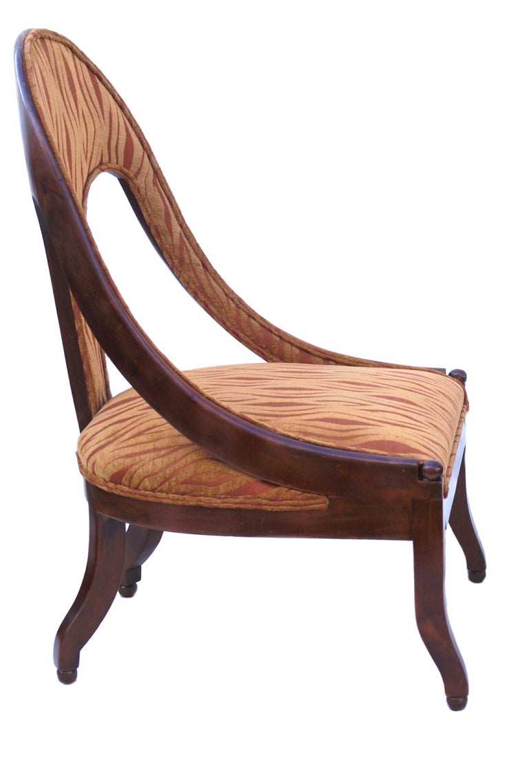 Pair of Michael Taylor for Baker Midcentury Spoon Back Slipper Lounge ...