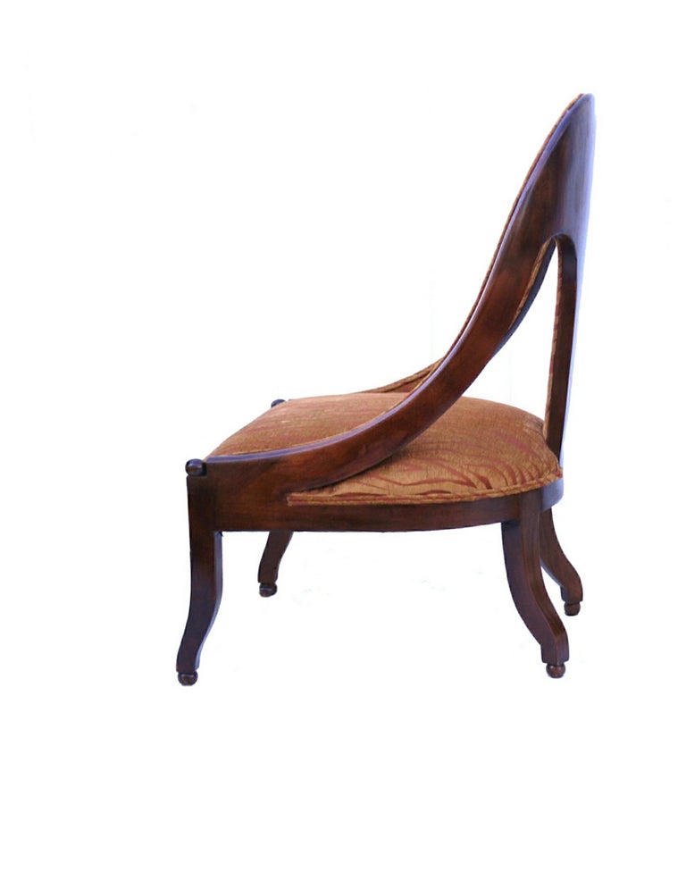 Pair of Michael Taylor for Baker Midcentury Spoon Back Slipper Lounge ...