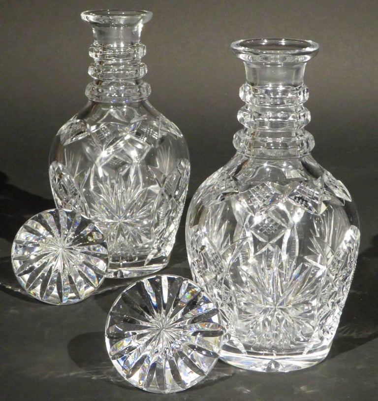Pair of Mid-19th Century Anglo Irish Cut-Glass Decanters, England ...