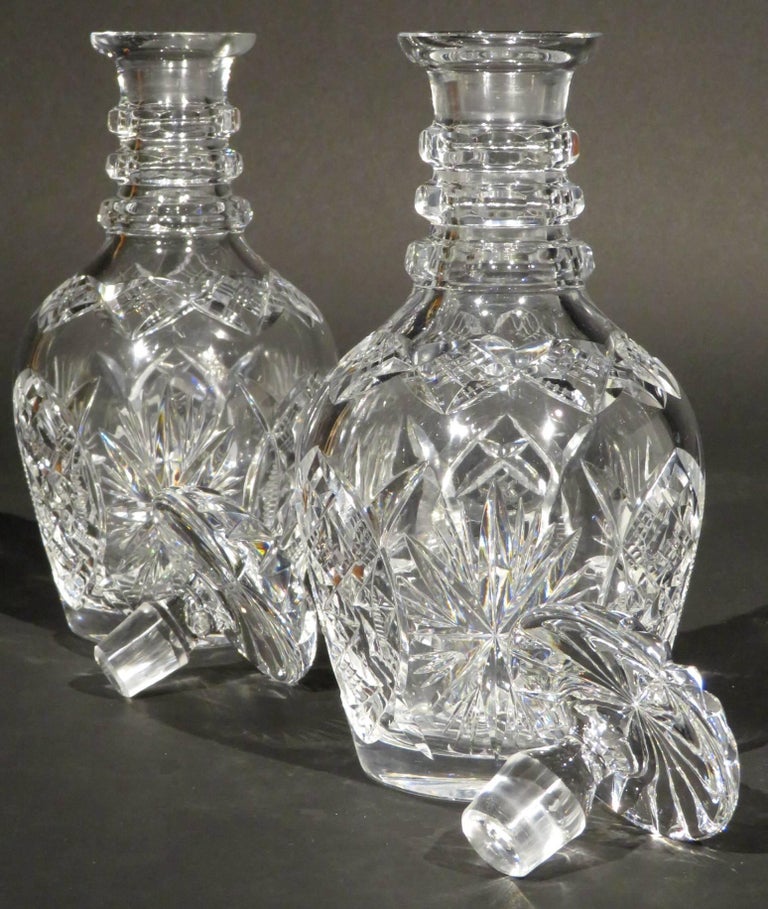 Pair of Mid-19th Century Anglo Irish Cut-Glass Decanters, England ...