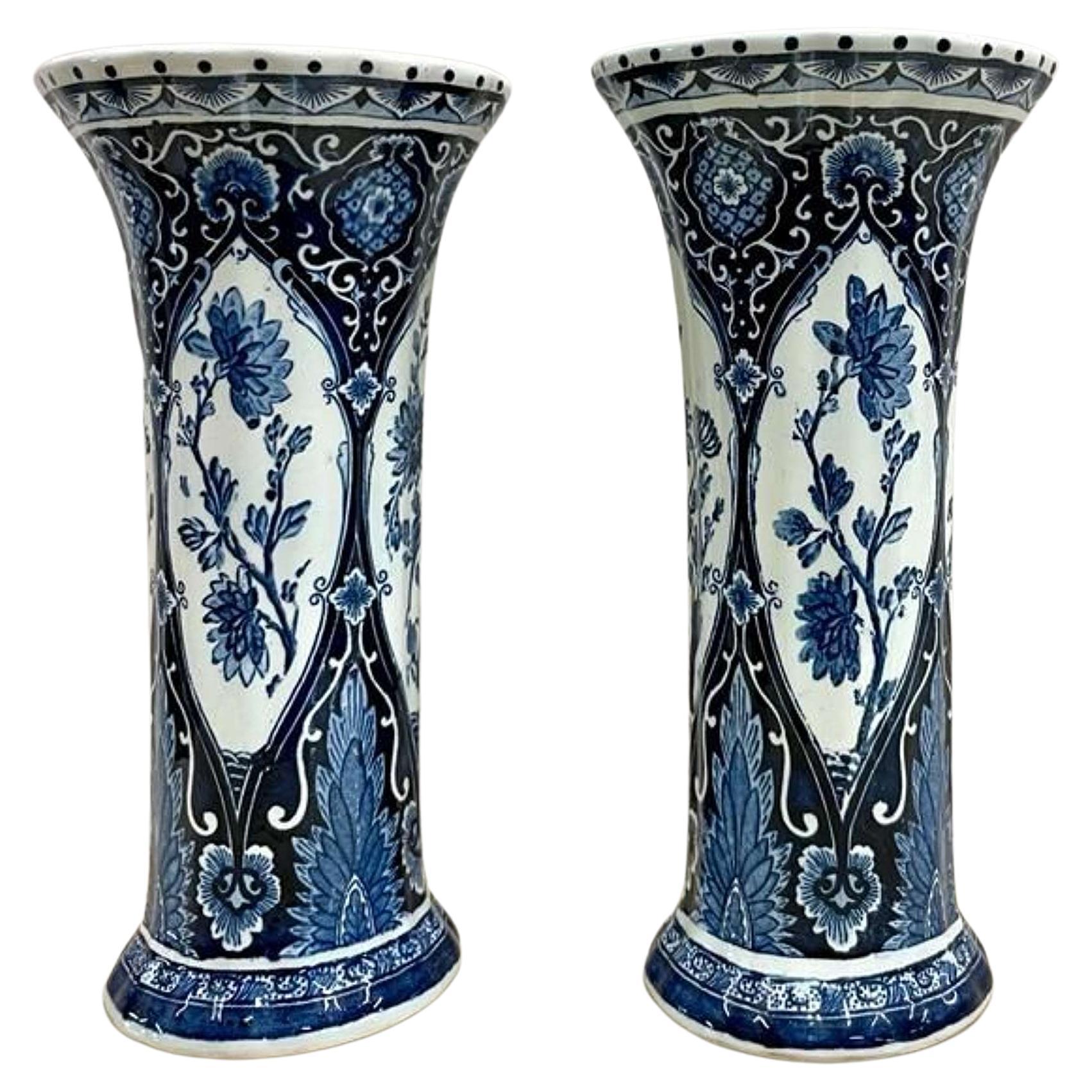 Very Pretty 20th Century Delft Vase Lamp For Sale at 1stDibs
