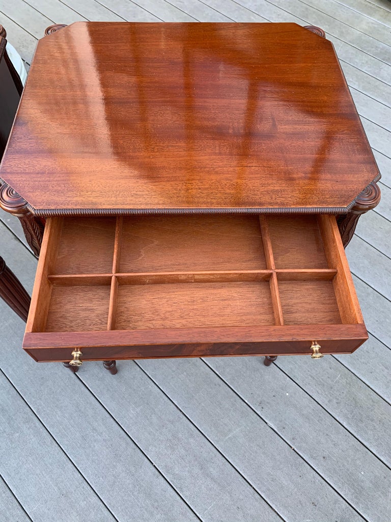 Pair of Mid-20th Century Custom Federal End Tables in Style of Samuel ...