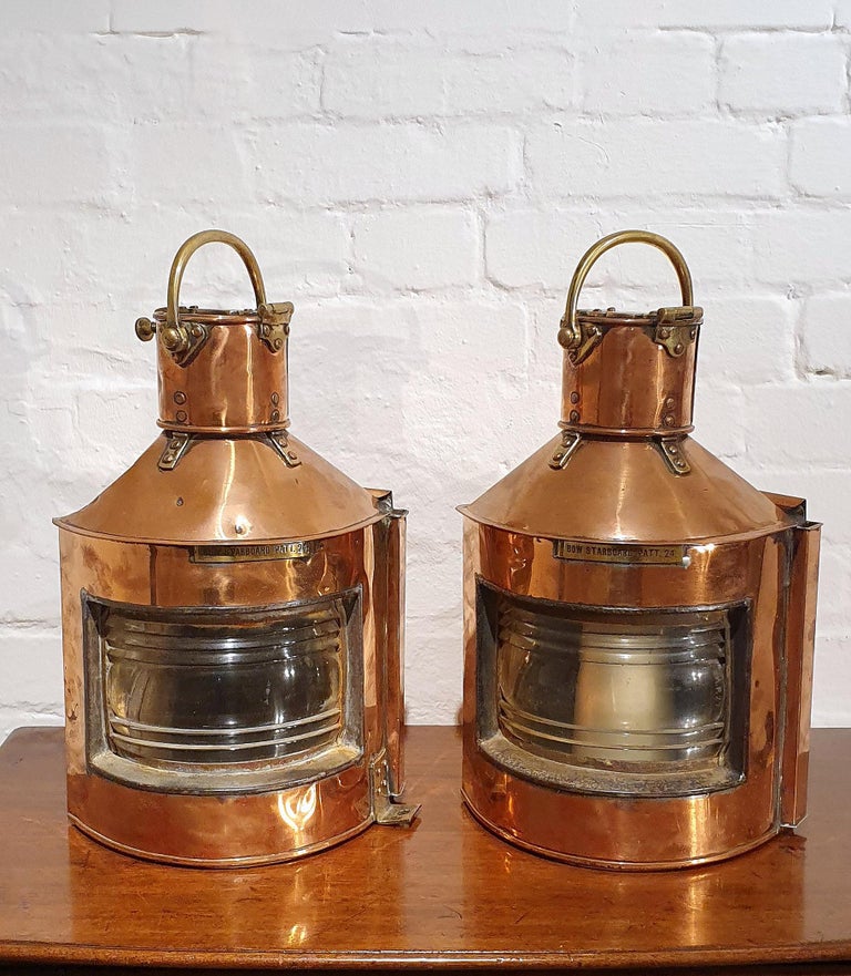 Pair of Mid-20th Century Ships Lanterns at 1stDibs