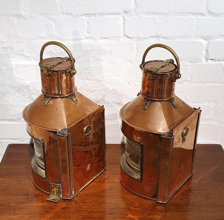 Pair of Mid-20th Century Ships Lanterns at 1stDibs