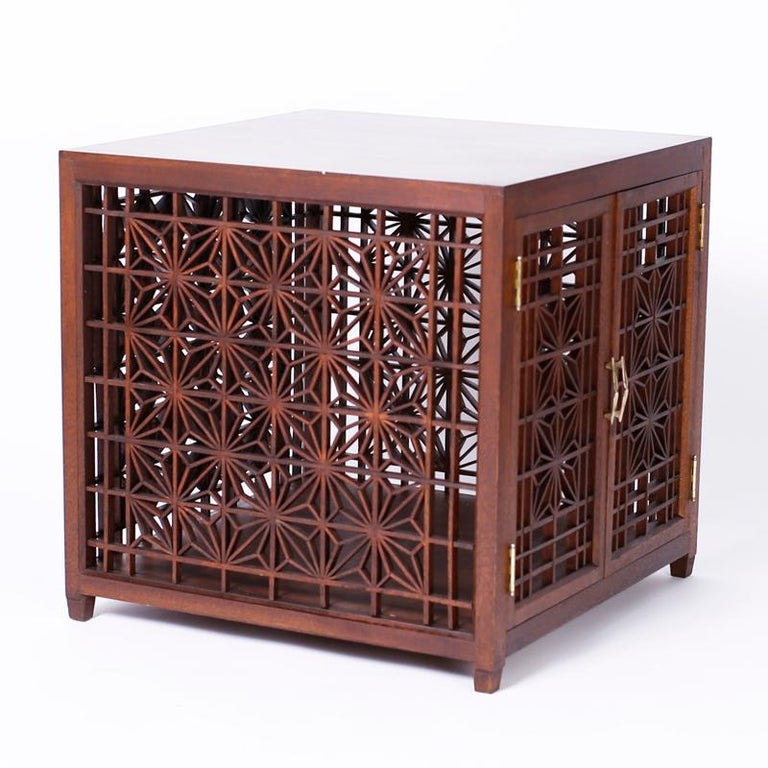 Pair of Midcentury Asian Inspired End Tables at 1stDibs