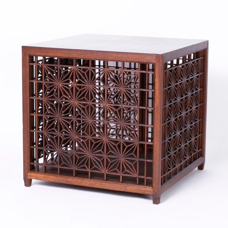 Pair of Midcentury Asian Inspired End Tables at 1stDibs