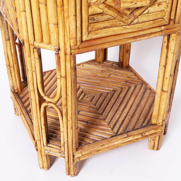 Pair of Mid-Century Bamboo Stands For Sale at 1stDibs
