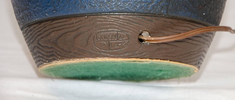 Pair of Midcentury Blue Ceramic Lamps, London Lamps at 1stDibs