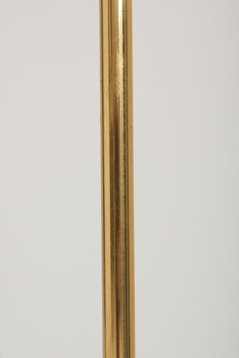 Pair of Mid-Century Brass Floor Lamps For Sale at 1stDibs