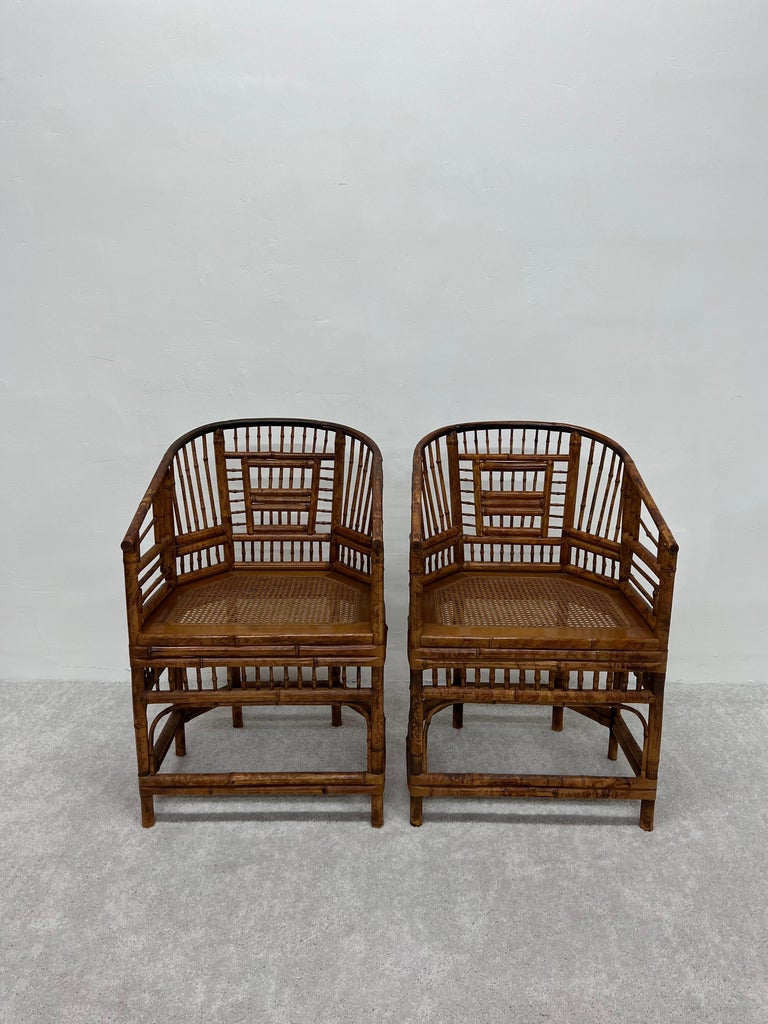 Pair of Mid-Century Brighton Pavilion Dining or Side Chairs with ...