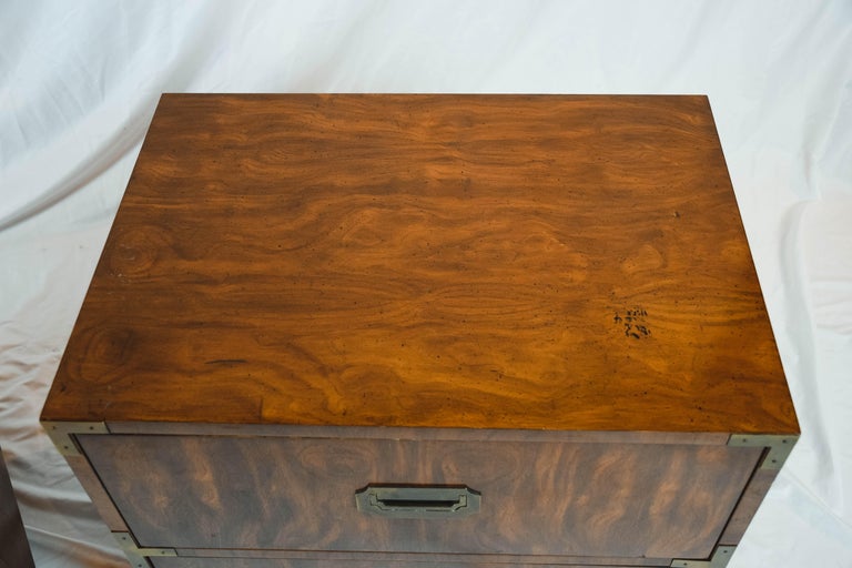 Pair of Midcentury Campaign Style End Tables by Dixie Furniture at ...