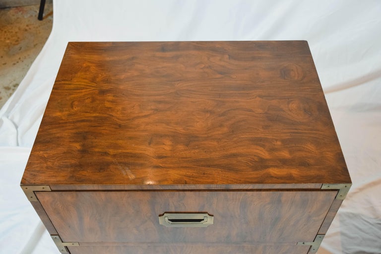 Pair of Midcentury Campaign Style End Tables by Dixie Furniture at ...