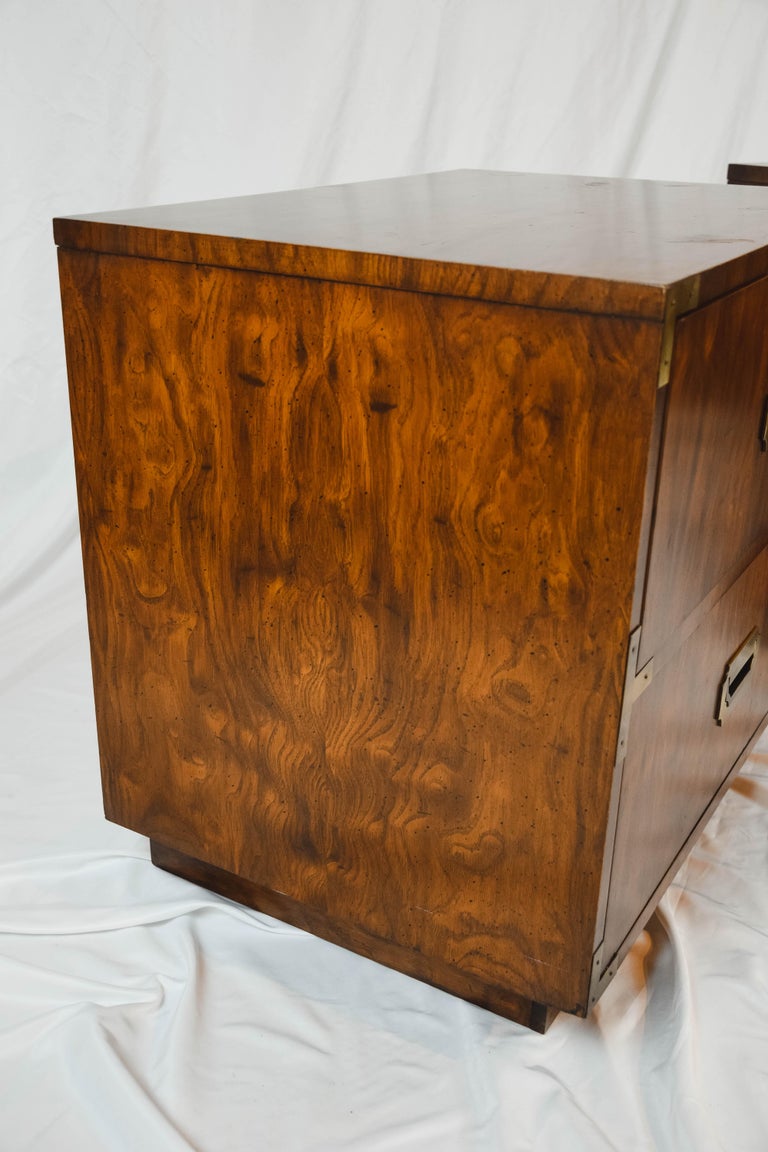 Pair of Midcentury Campaign Style End Tables by Dixie Furniture at ...