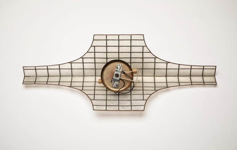 Pair of Mid Century Capiz 'Shell' Sconces For Sale at 1stDibs