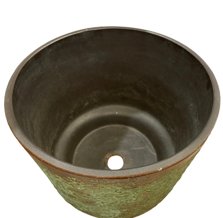 Pair of Mid-Century Ceramic Cachepots For Sale at 1stDibs