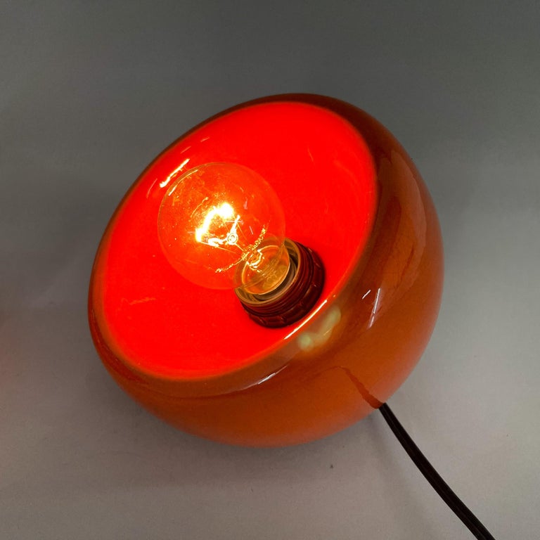 Pair of Mid-Century Ceramic Enzo Bioli Table Lamps For Sale at 1stDibs