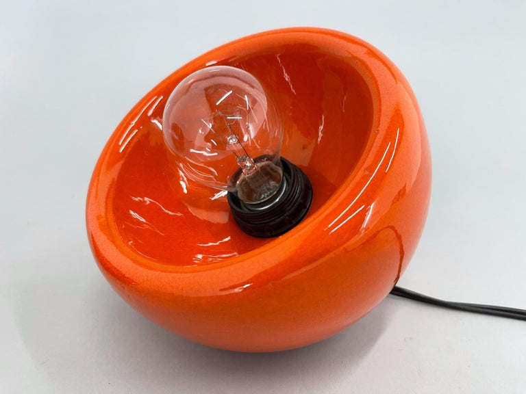 Pair of Mid-Century Ceramic Enzo Bioli Table Lamps For Sale at 1stDibs