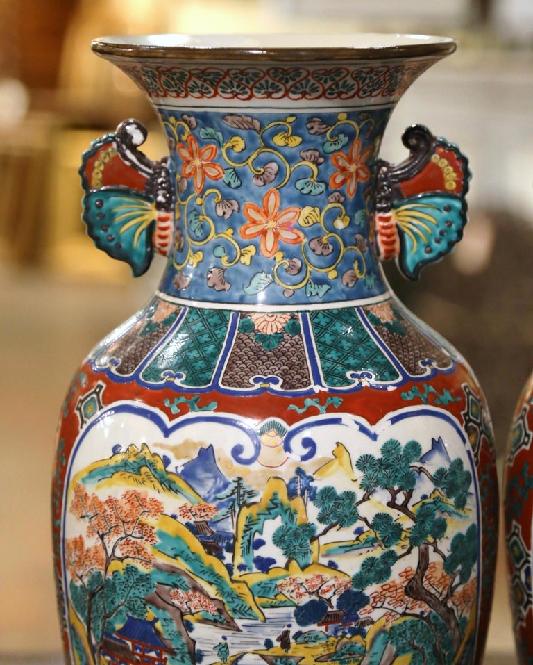 Pair of Mid-Century Chinese Polychrome and Gilt Porcelain Vases For ...