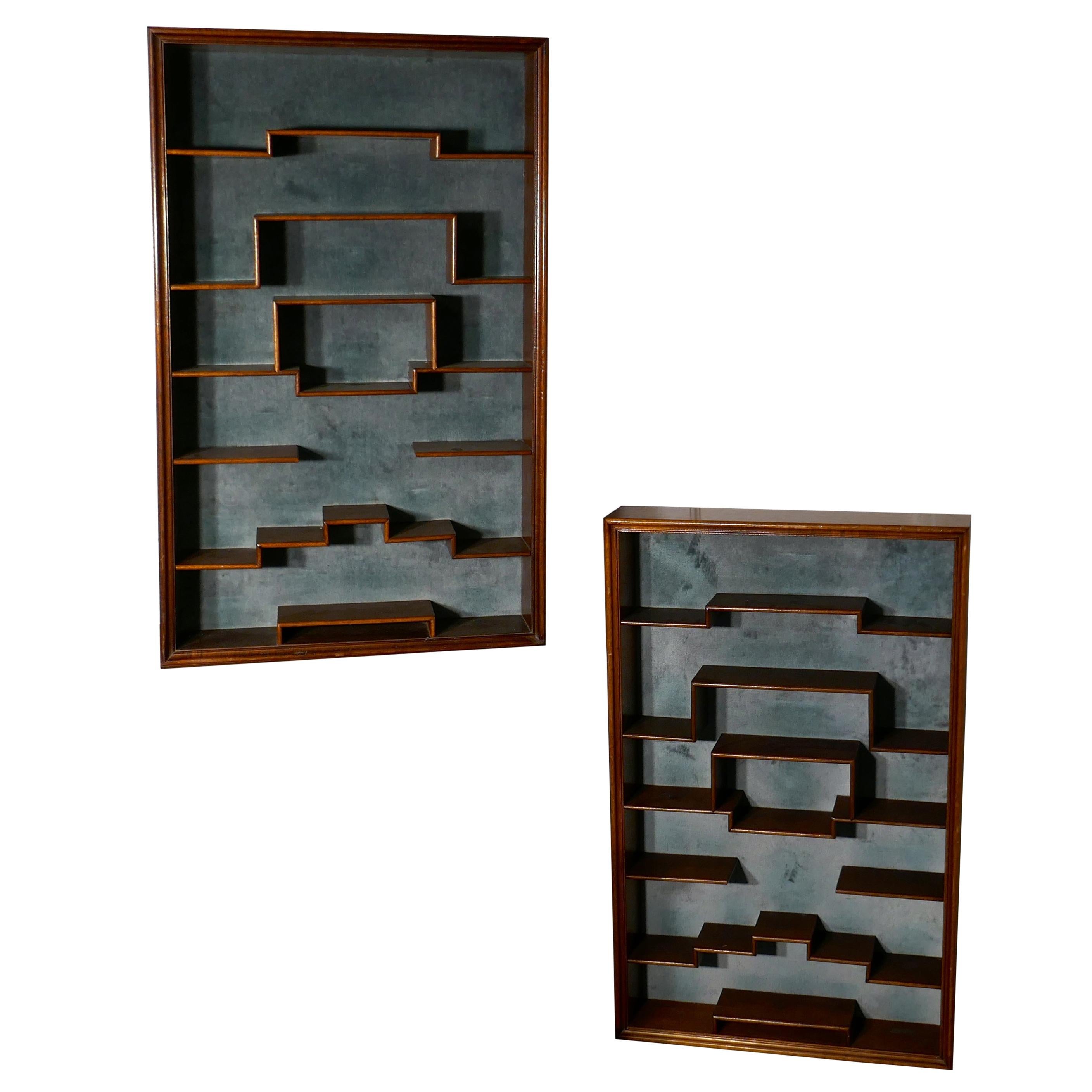 Pair of Midcentury Collectors Wall Shelves at 1stDibs | collectors shelves